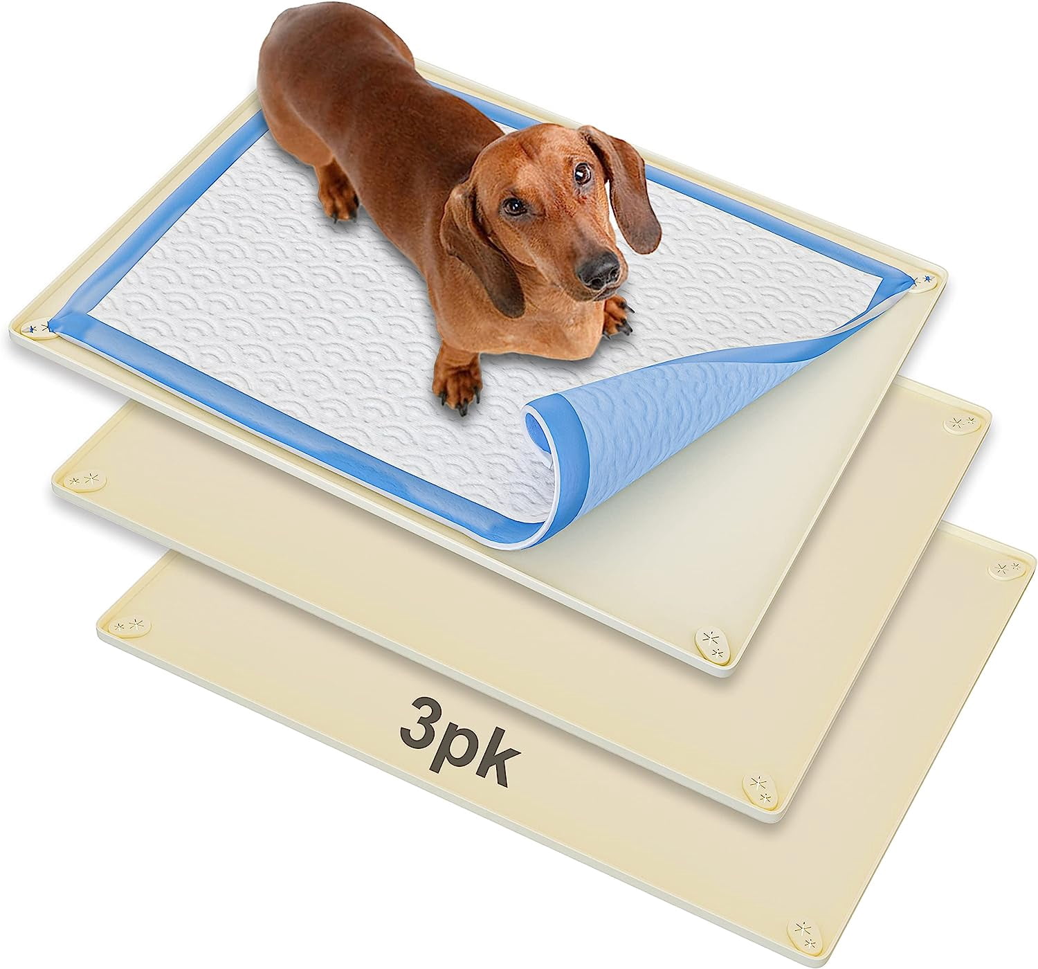 Skywin Pee Pad Holder - No Spill and Leaks Silicone Puppy Pad Holder ...