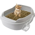 Skywin Pellet Cat Litter Box (Grey) - Perfect for Pine Pellets ...