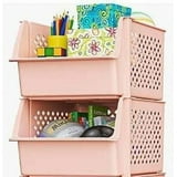 Skywin Plastic Stackable Storage Bins for Pantry - Stackable Bins For ...