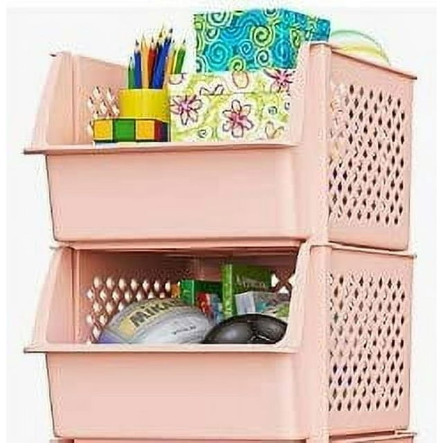 Skywin Plastic Stackable Storage Bins for Pantry - Stackable Bins For ...