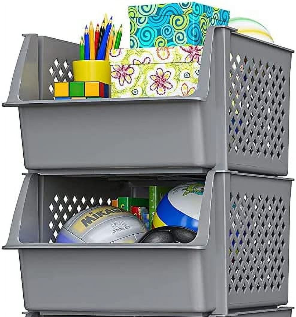 Skywin Stackable Storage Bins - Organizing Food, Kitchen, Bathroom ...