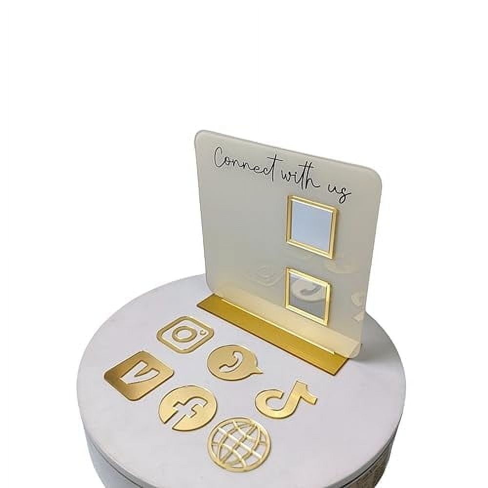 Skywin QR Code Business Social Media Sign Stand - Elegant Display ...