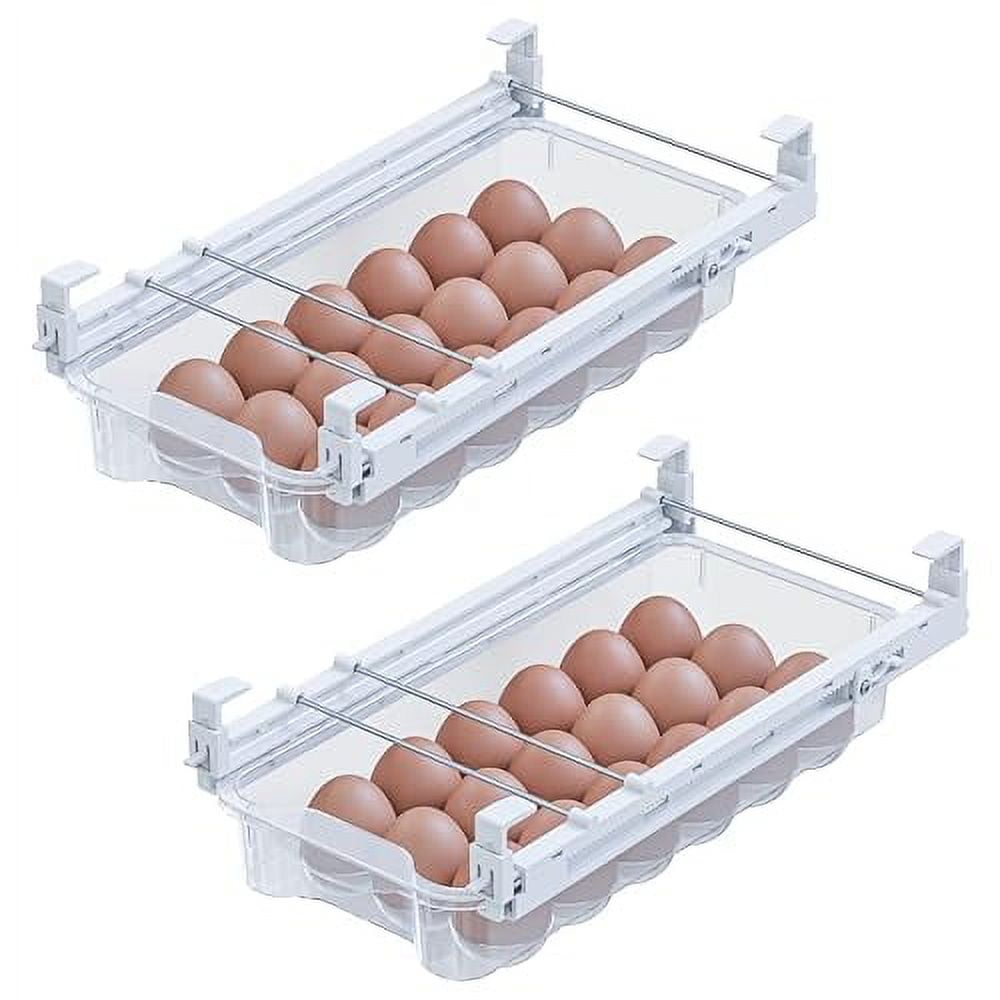 Skywin Refrigerator Egg Drawer - 2 Pack Snap-on Egg Holder for ...