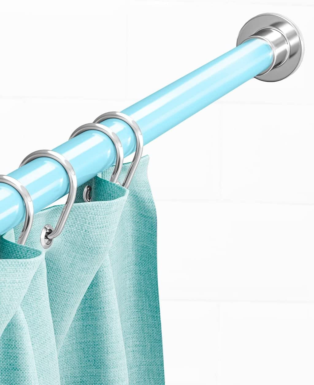 Skywin Shower Rod Cover - 2 Pack Sky Blue Protective Shower Rod Covers ...