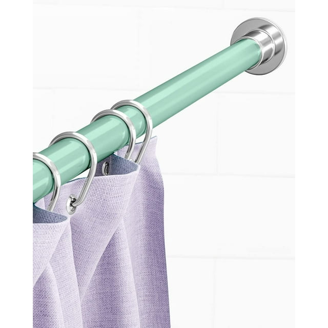 Skywin Shower Rod Cover -Turquoise Protective Shower Rod Covers Plastic ...