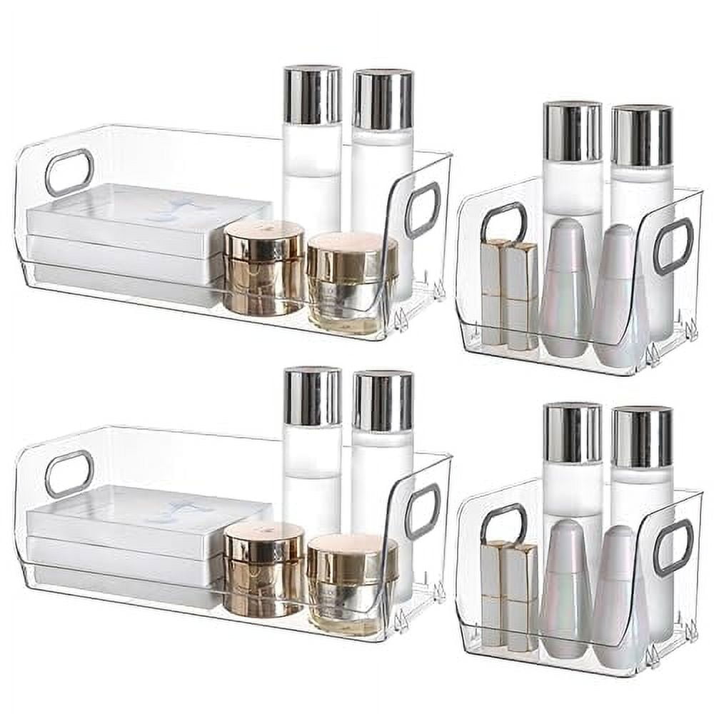 Skywin Stackable Clear Storage Bins For Pantry (2 Small + 2 Large ...