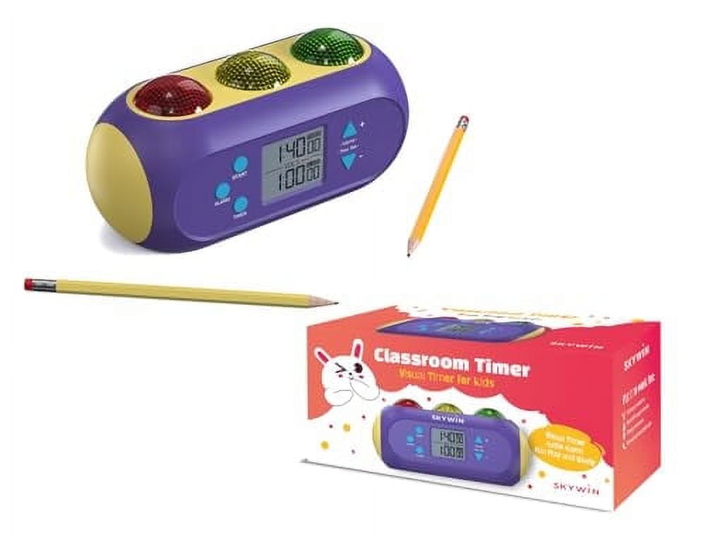 Skywin Visual Timer for Kids with Lights and Audio Alarm - Red Light ...