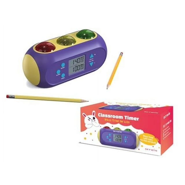 Skywin Visual Timer for Kids with Lights and Audio Alarm - Red Light ...