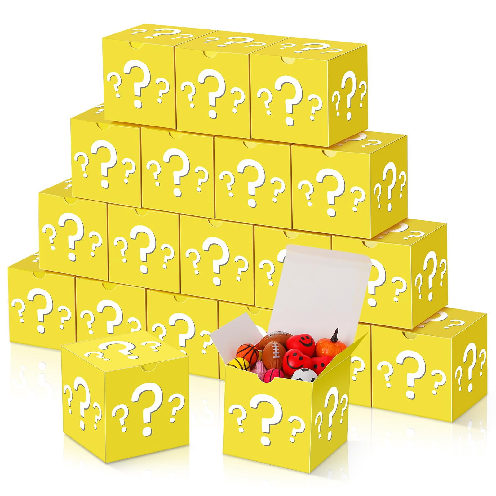 Skyygemm 48 Pieces Video DC20 Game Question Mark Treat 5 Inch Cardboard ...