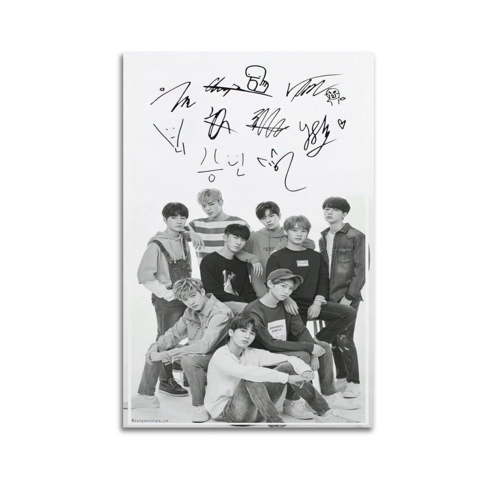 Skz Stray Kids Kpop Canvas Art Poster Bedroom Gym Decorative Gift Wall ...