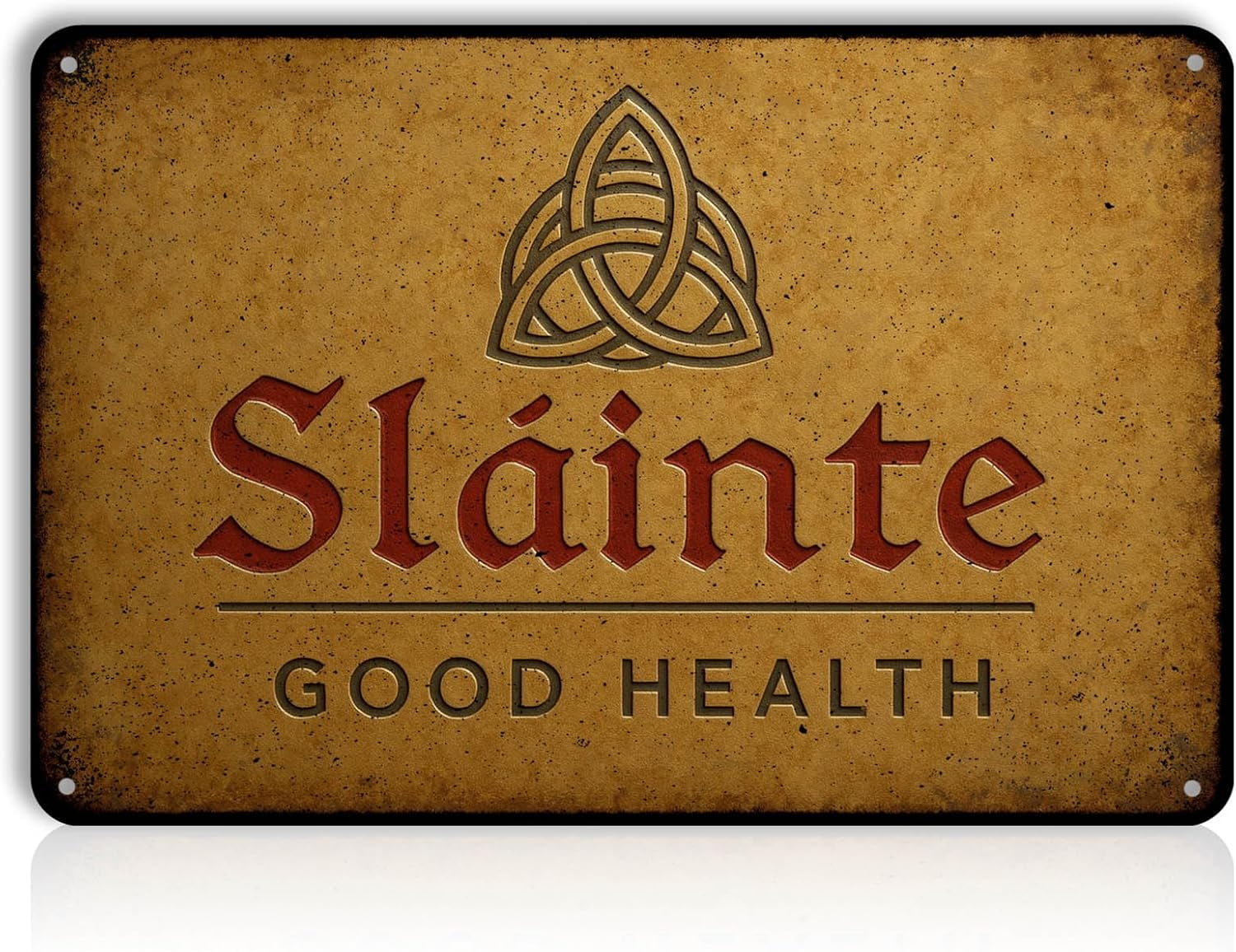 Sláinte Good Health Tin Sign 8x12 Inch – Vintage Irish Wall Decor with ...