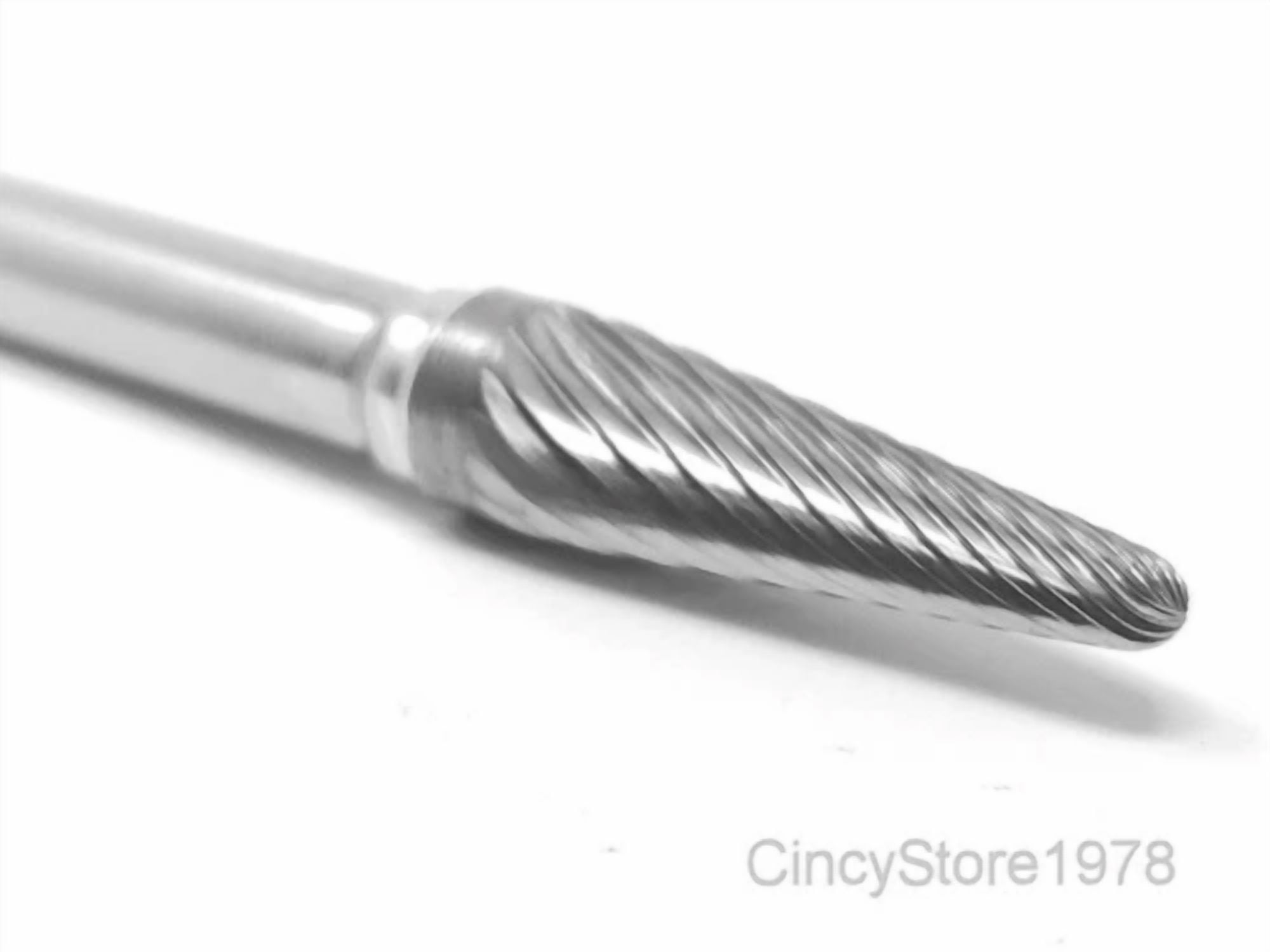 Sl2S Taper Shape 5/16" Carbide Burr Bur Tool Die Grinder Bit 1/4" Shank ...