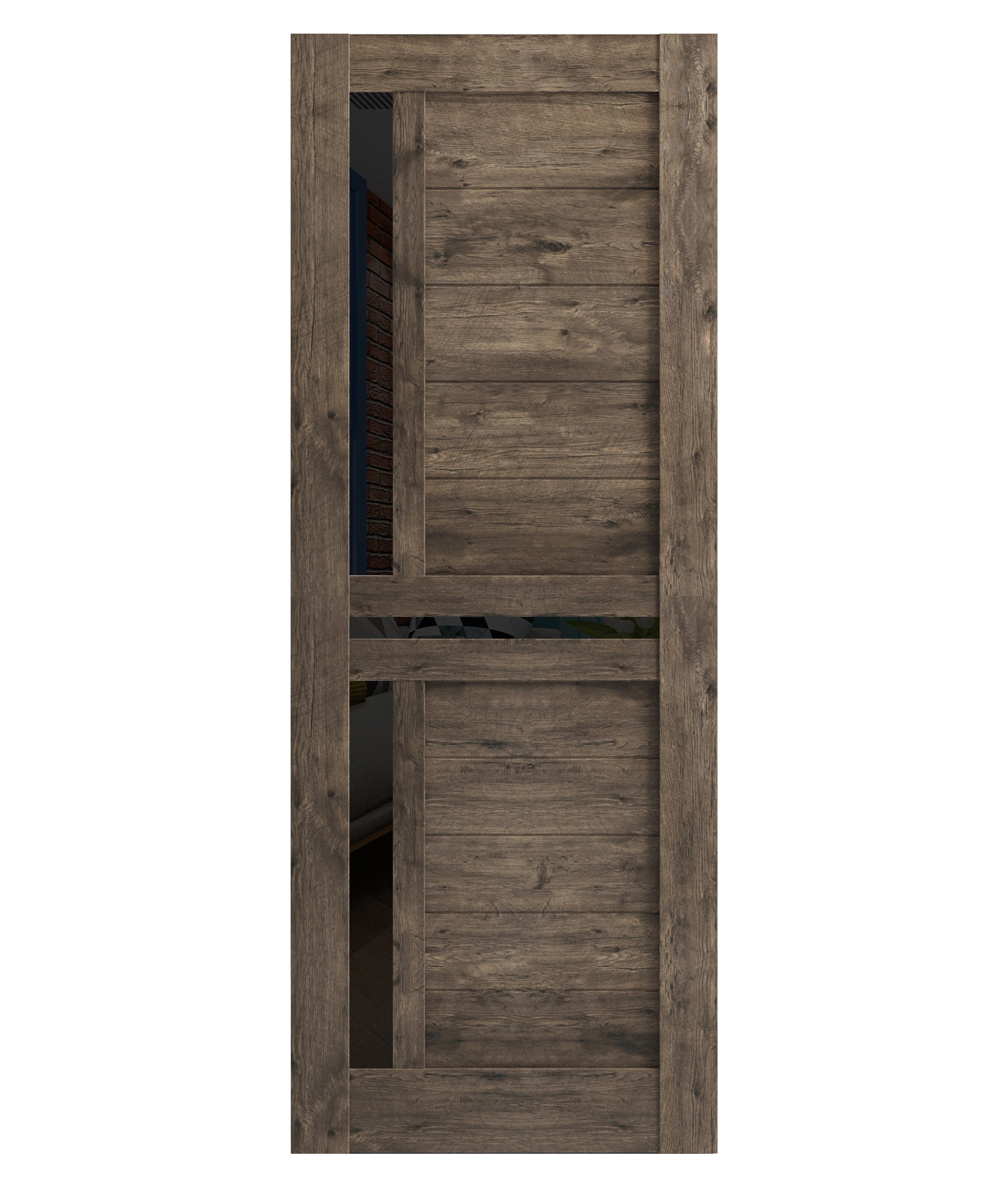 Slab Barn Door Panel 24 x 80 inches | Veregio 7588 Cognac Oak with ...