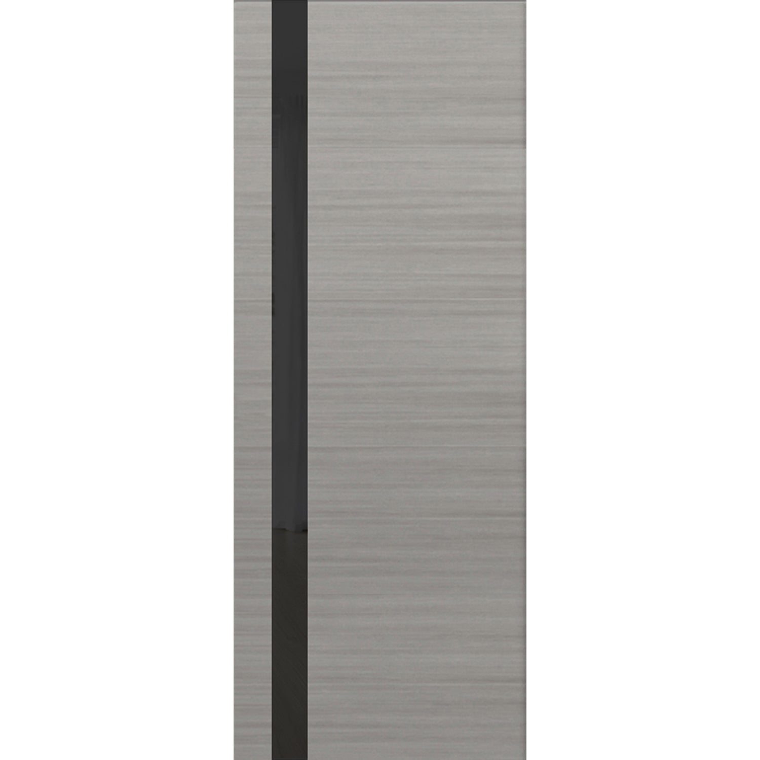 Slab Barn Door Panel 30 x 80 inches | Planum 0040 Grey Ash with Black ...