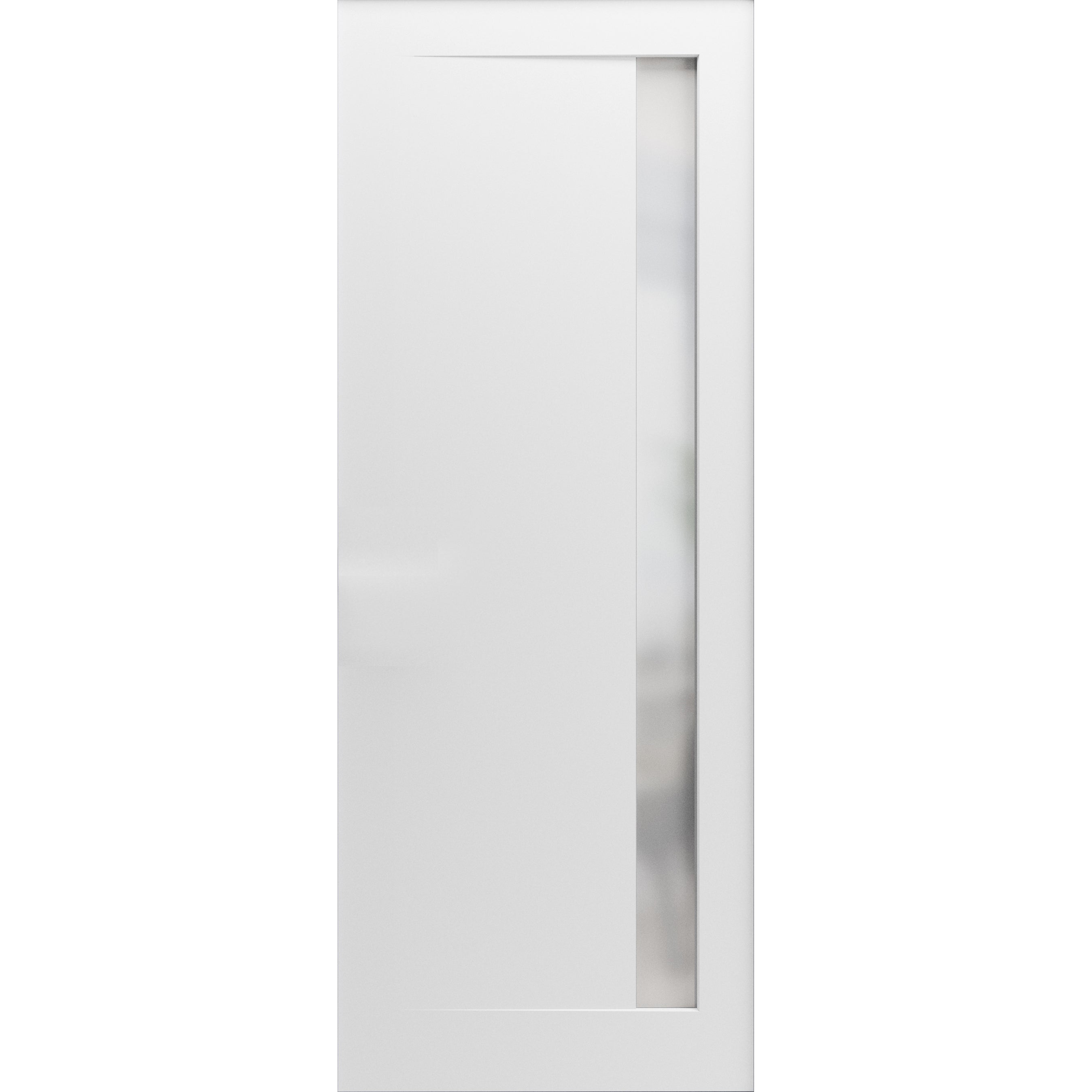 Slab Barn Door Panel 32 x 96 inches | Planum 0660 Painted White with ...