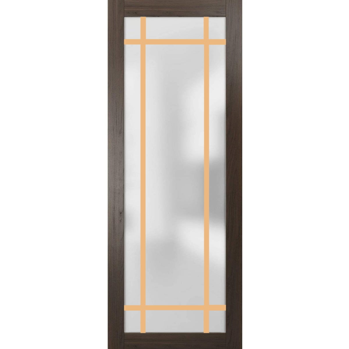 Slab Barn Door Panel 36 x 96 inches | Planum 2113 Chocolate Ash Frosted ...