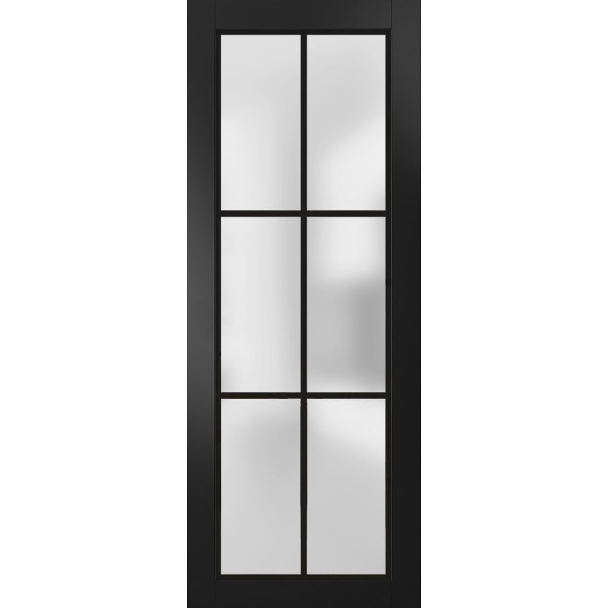 Slab Barn Door Panel 36 x 96 inches | Planum 2122 Matte Black Frosted ...