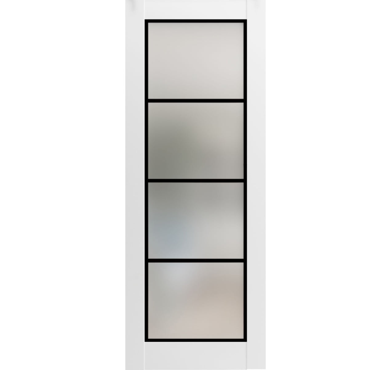 Slab Barn Door Panel 36 x 96 inches | Planum 2132 White Silk Frosted ...