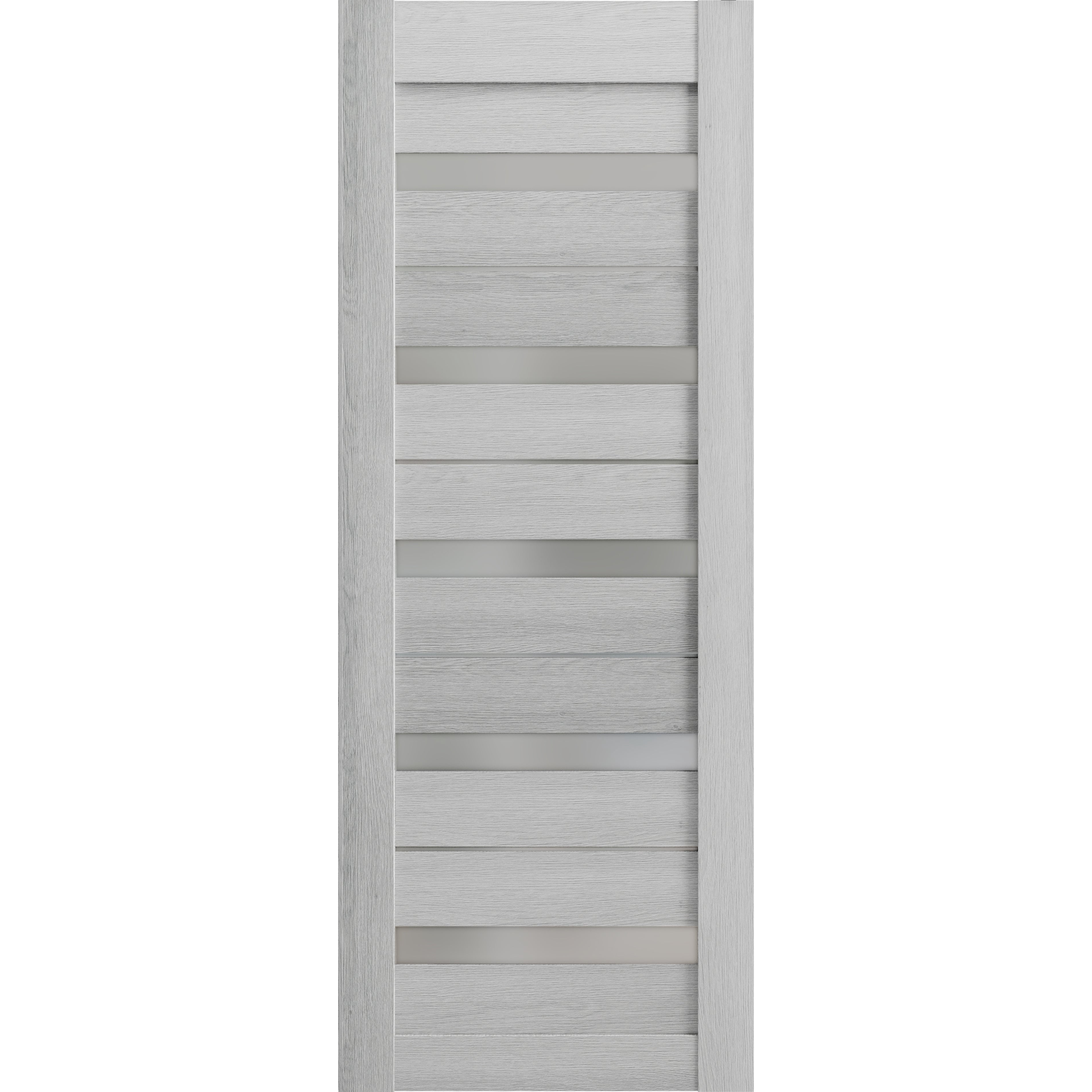 Slab Barn Door Panel 36 x 96 inches | Quadro 4445 Light Grey Oak with ...