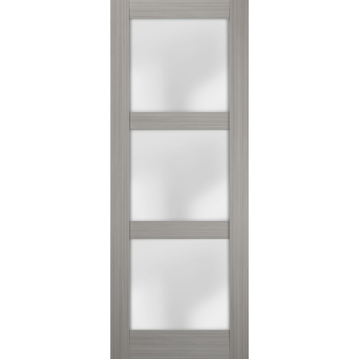 Slab Barn Door Panel Frosted Glass 36 x 96 inches | Lucia 2552 Grey Ash ...