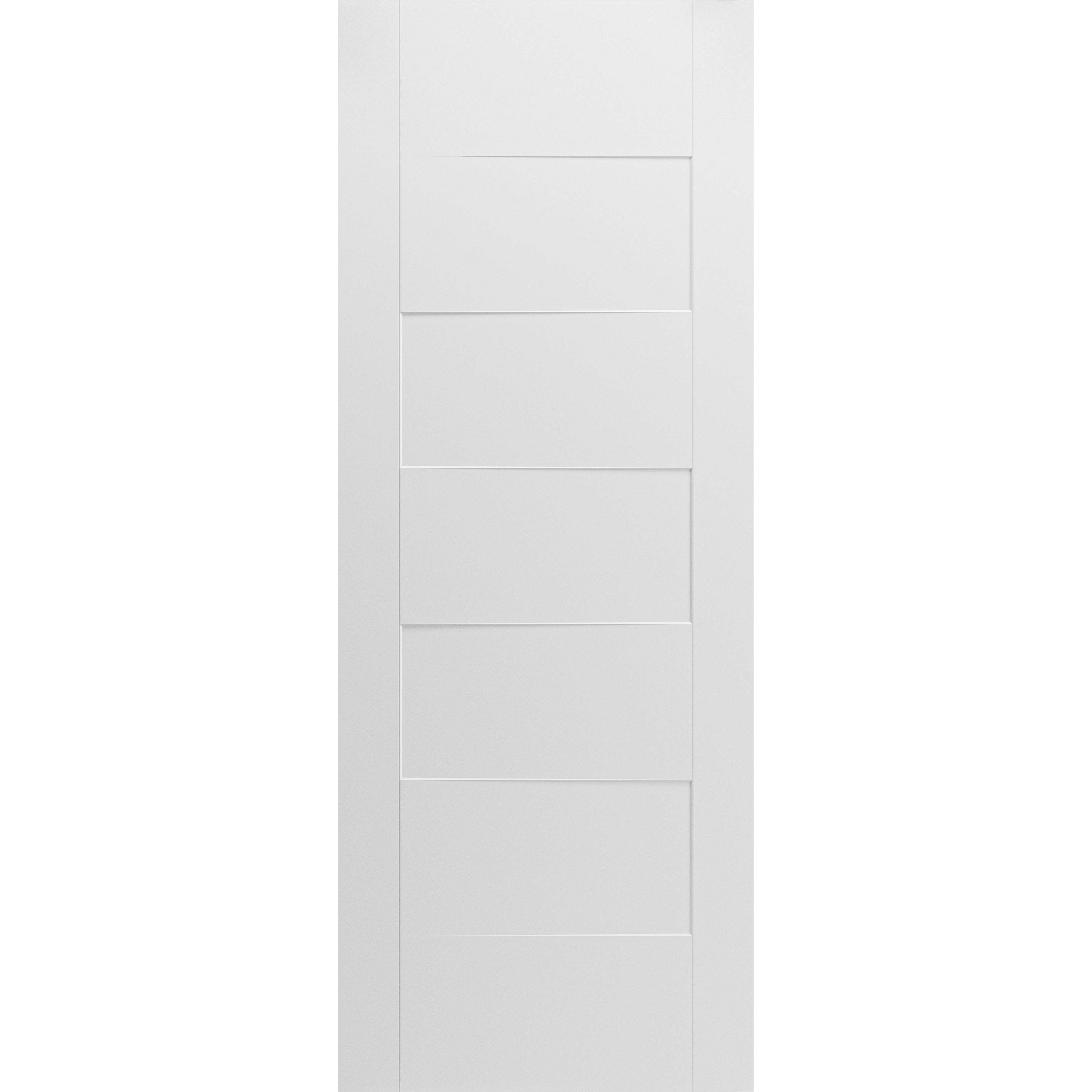 Slab Door Panel 18 x 80 inches / Mela 0755 Painted White / Modern ...