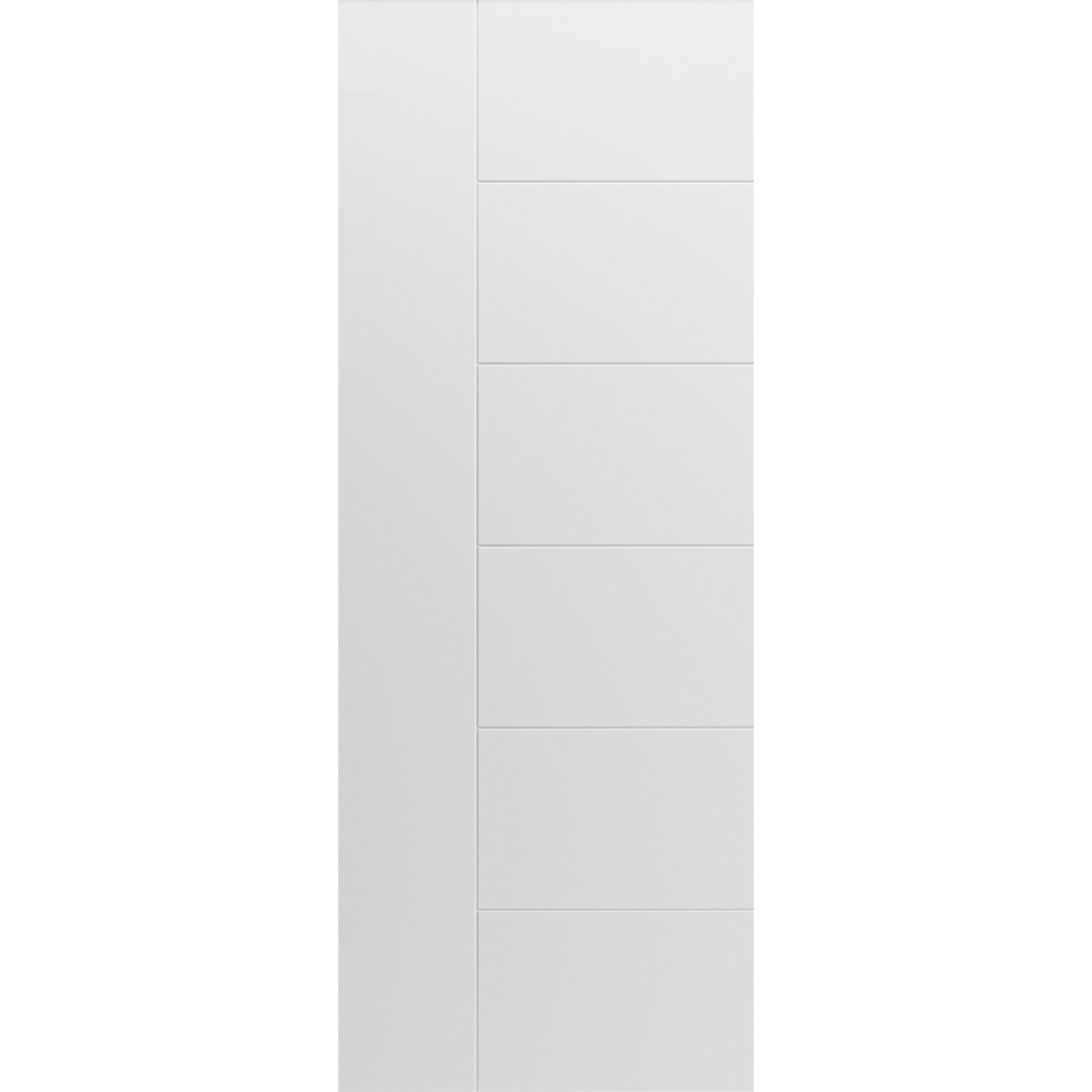 Slab Door Panel 24 x 80 inches / Mela 0716 Painted White / Modern ...