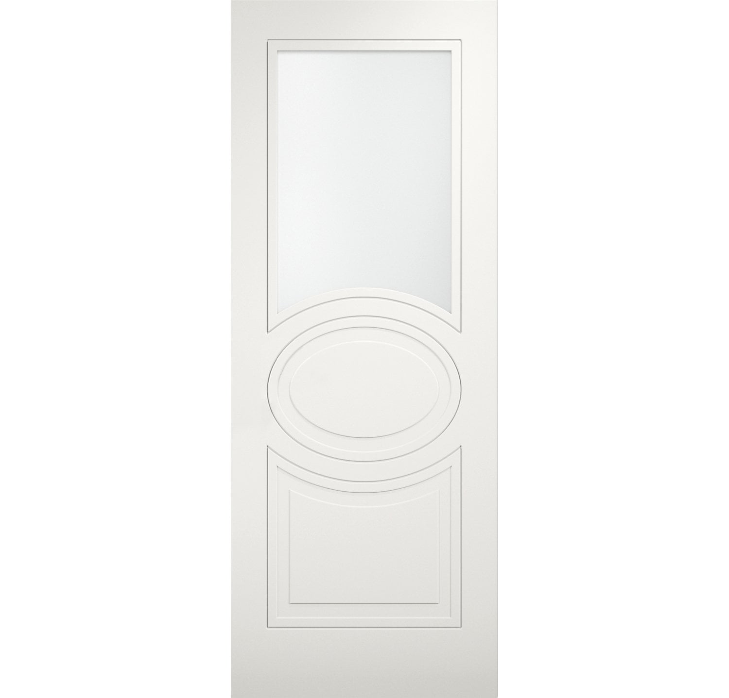 Slab Door Panel Opaque Glass 30 x 80 inches / Mela 7012 Matte White ...
