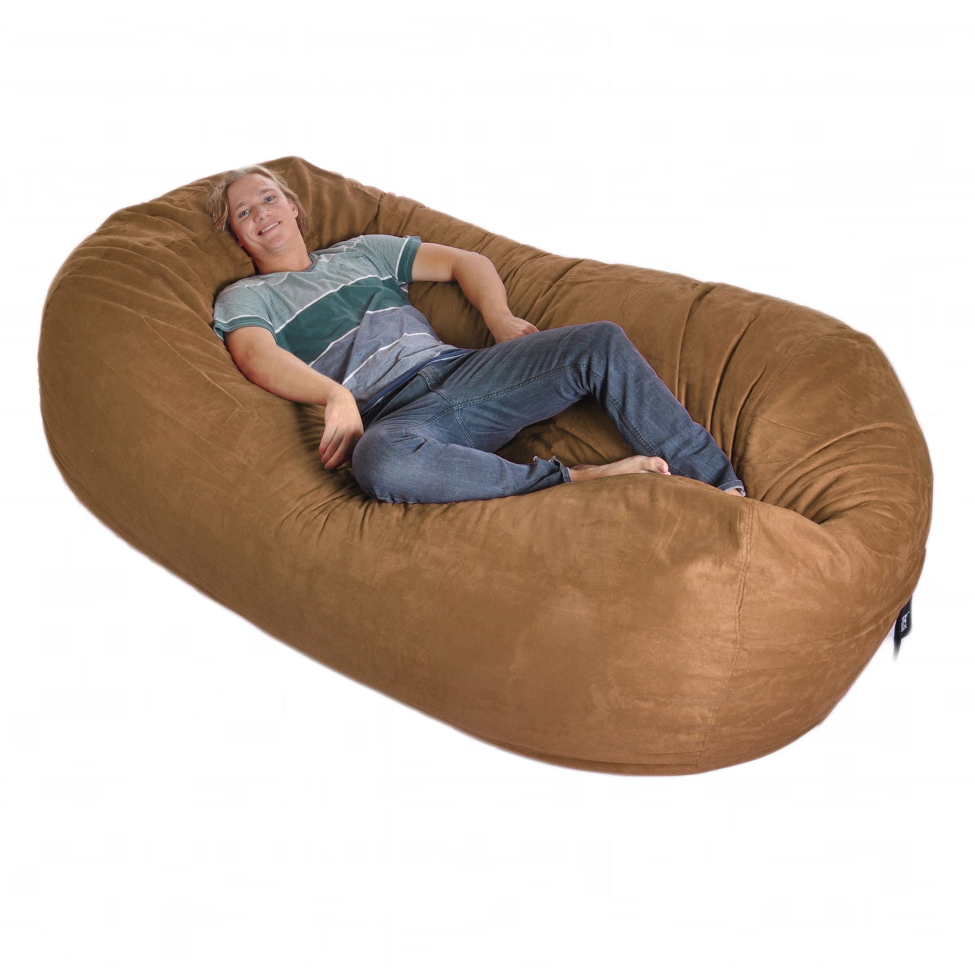Slacker Sack 8-foot Oval Microfiber and Memory Foam Bean Bag Olive Green - Walmart.com