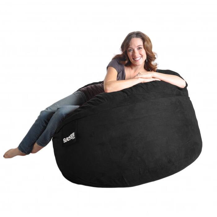 Slacker Sack Round Microfiber and Foam Bean Bag (4' round) Light Brown ...