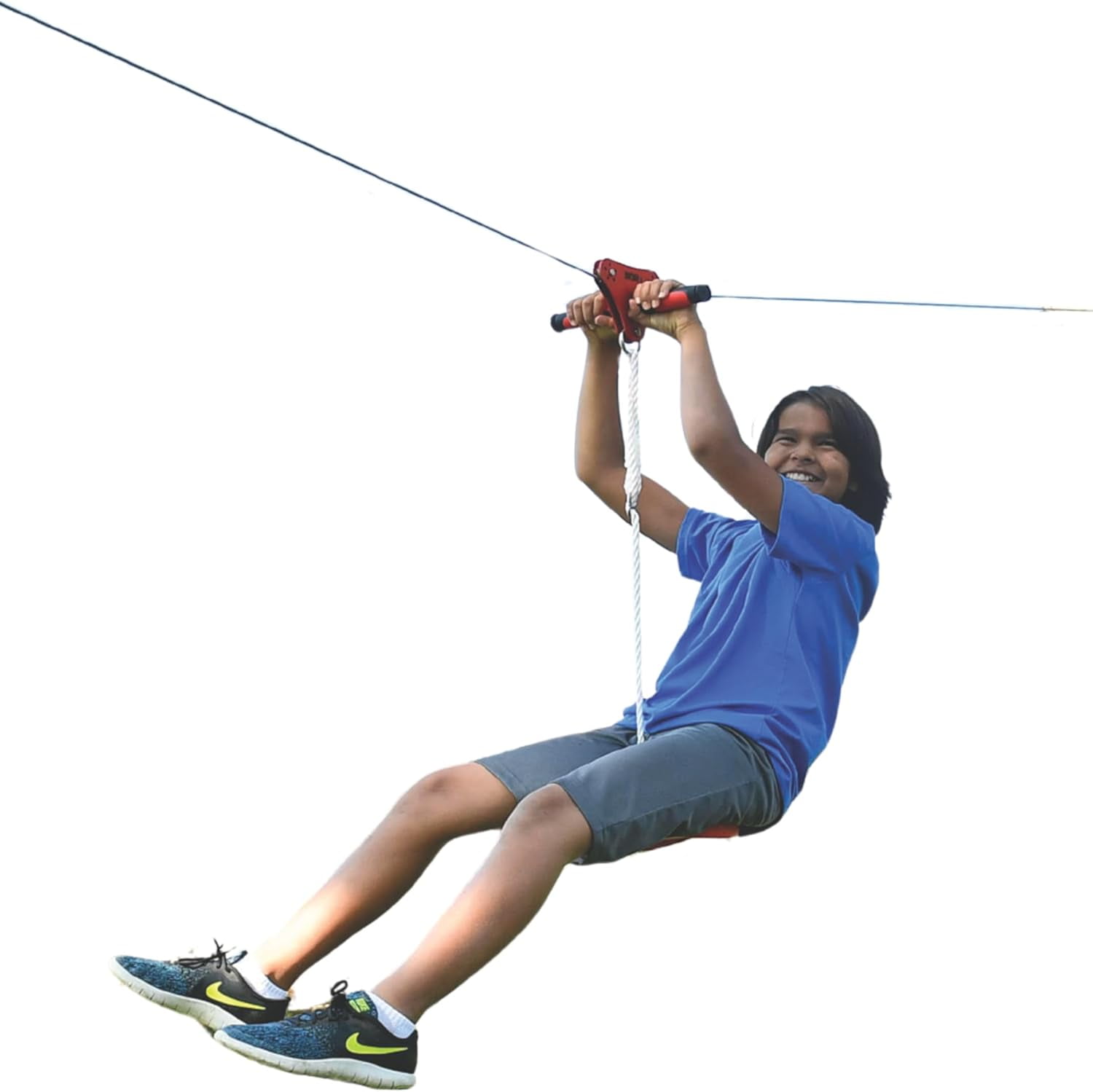 Slackers 90ft Eagle Series Zipline Kit - Kids Zip line Kit with Safety ...