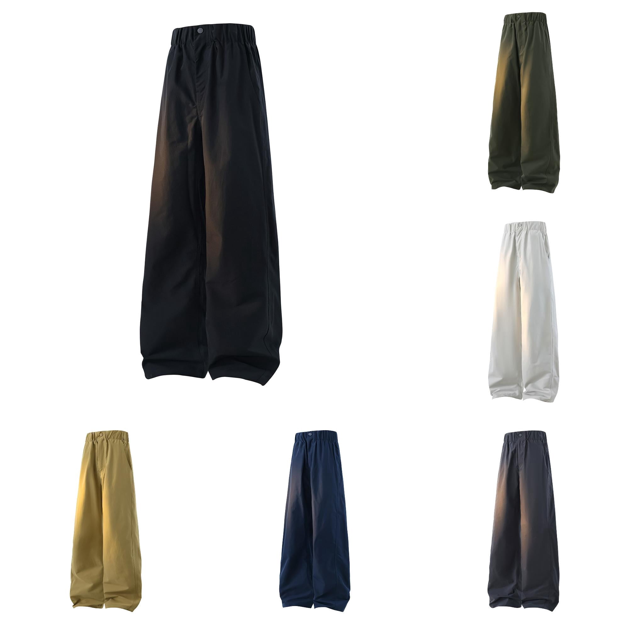 Slacks For Men Loose-Fit Black Pants Winter Casual Outfits For Men ...