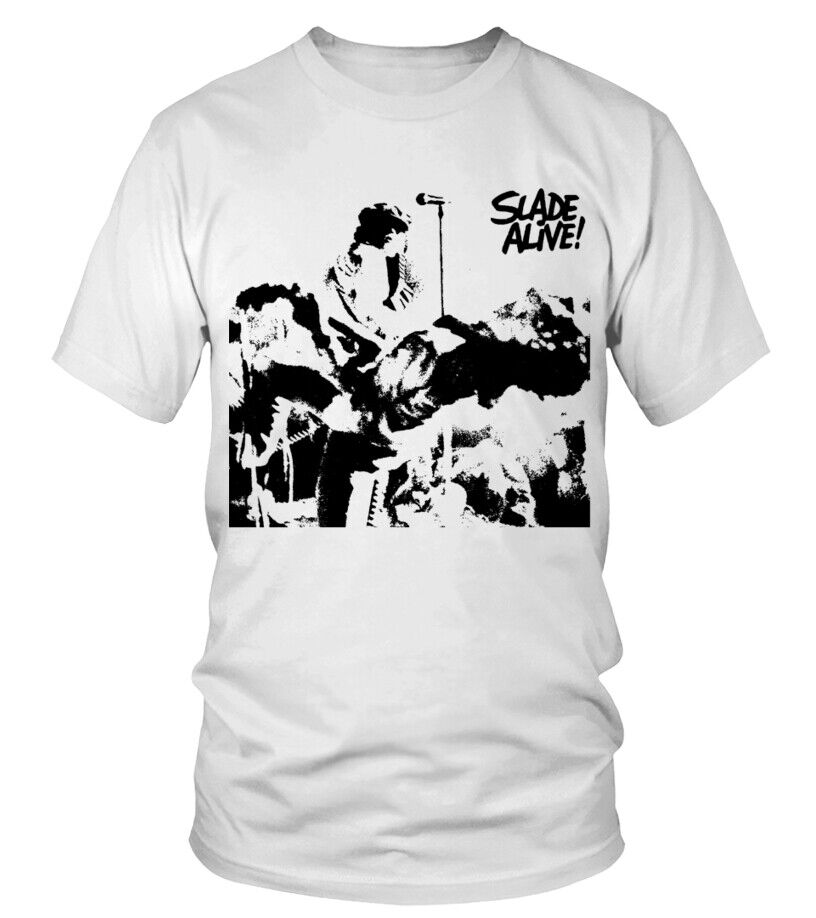 Slade Alive! Cotton T-Shirt Rock Music Slade Dave Hill Noddy Holder ...