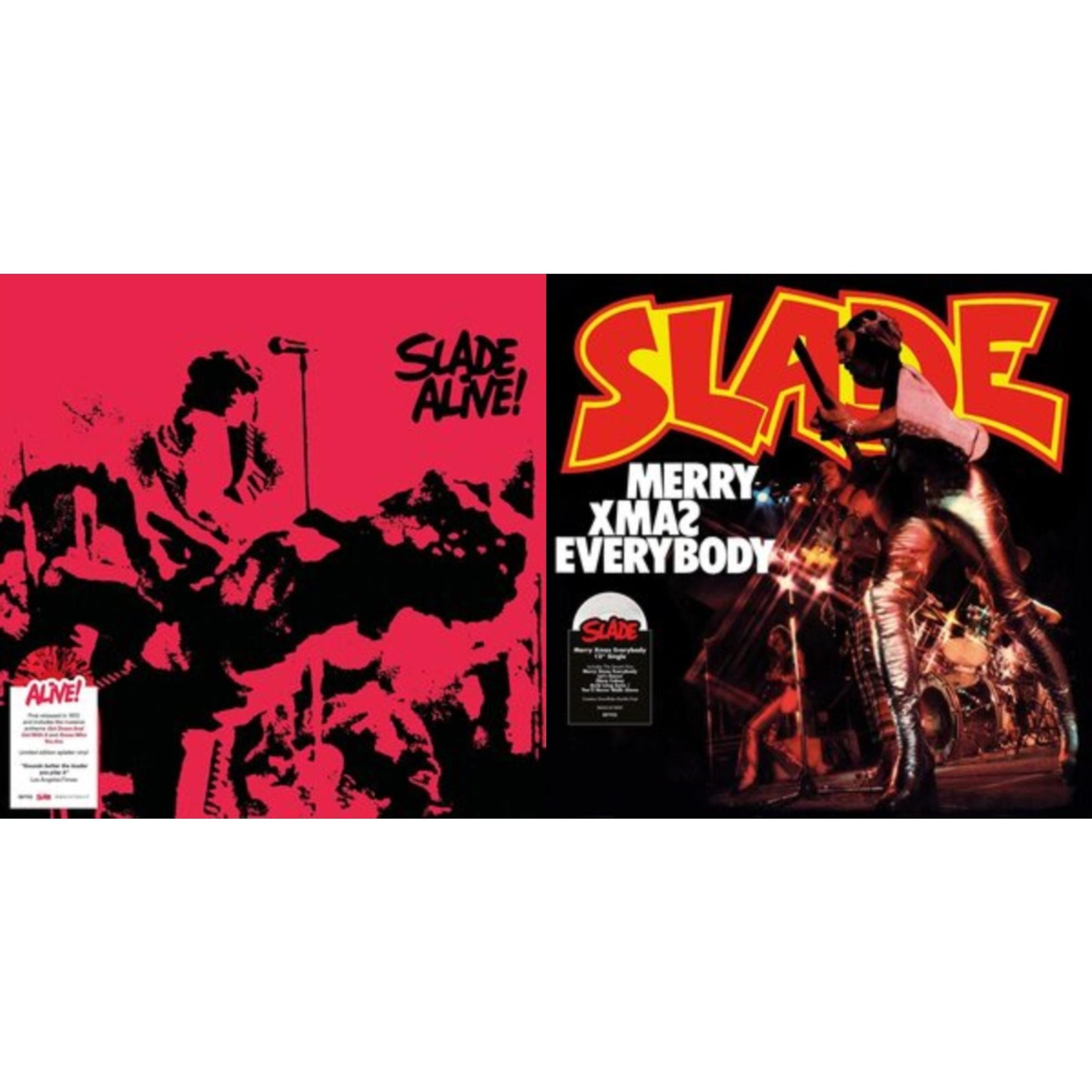 Slade Alive! (Red & Black Splatter LP Vinyl/Limited Edition) & Merry ...