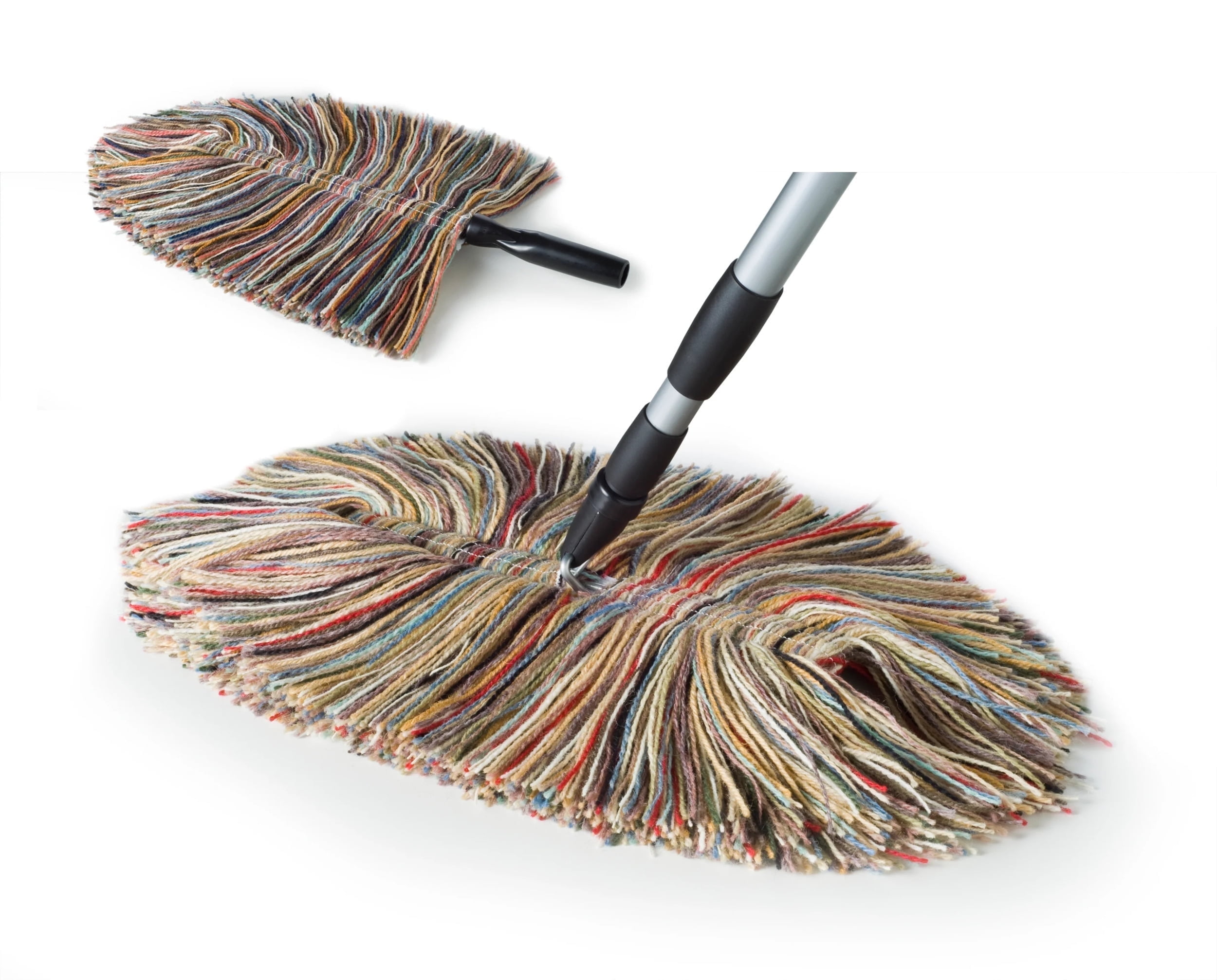 Sladust Big Wooly Wool Dust Mop, Floor Cleaning Sweeping, Long ...