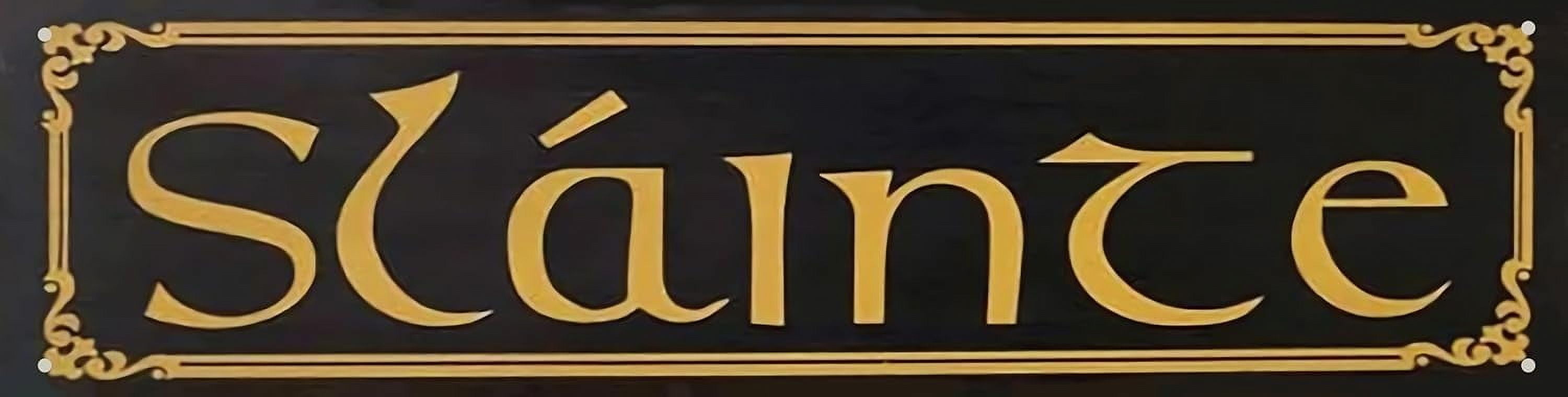 Slainte Cheers Irish Retro Metal Wall Sign - 4x16 inches Decorative Man ...