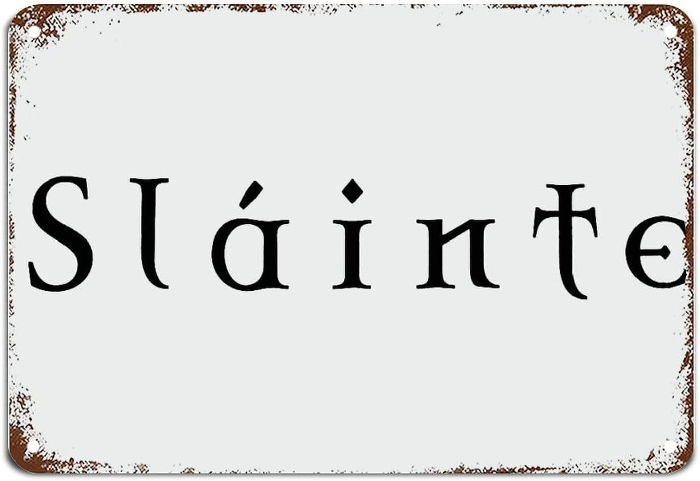 Slainte Metal Tin Signs-Metal Tin Signs Exquisite Wall Art Decor ...