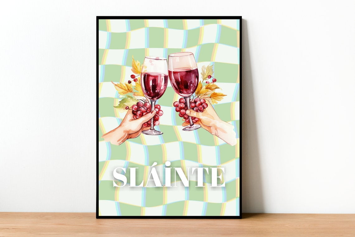Slainte Poster, Slainte Sign, Slainte Wall Art, Slainte Digital Print ...