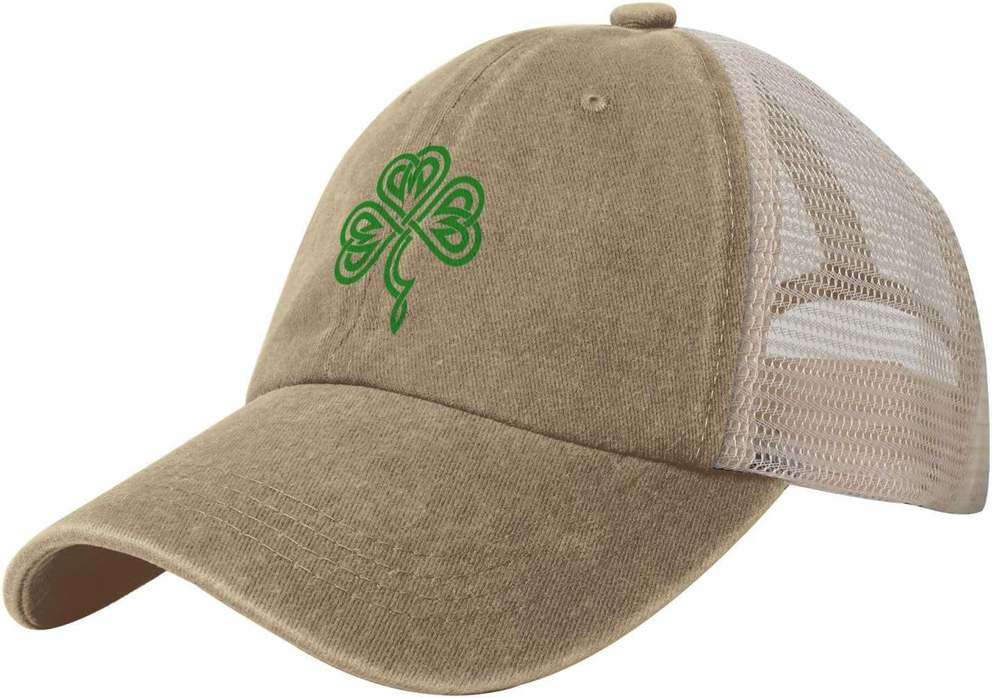 Slainte Shamrock Outdoor Washed Denim Mesh Hat Denim Baseball Cap ...