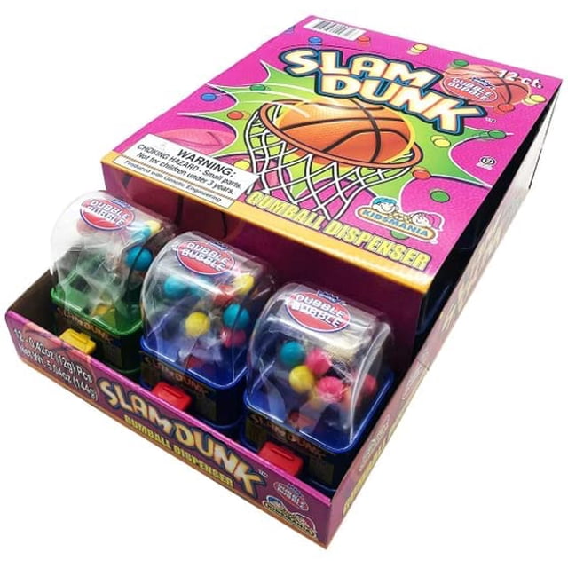 Slam Dunk - Basketball Dubble Bubble Gumball machine with gum for kids ...