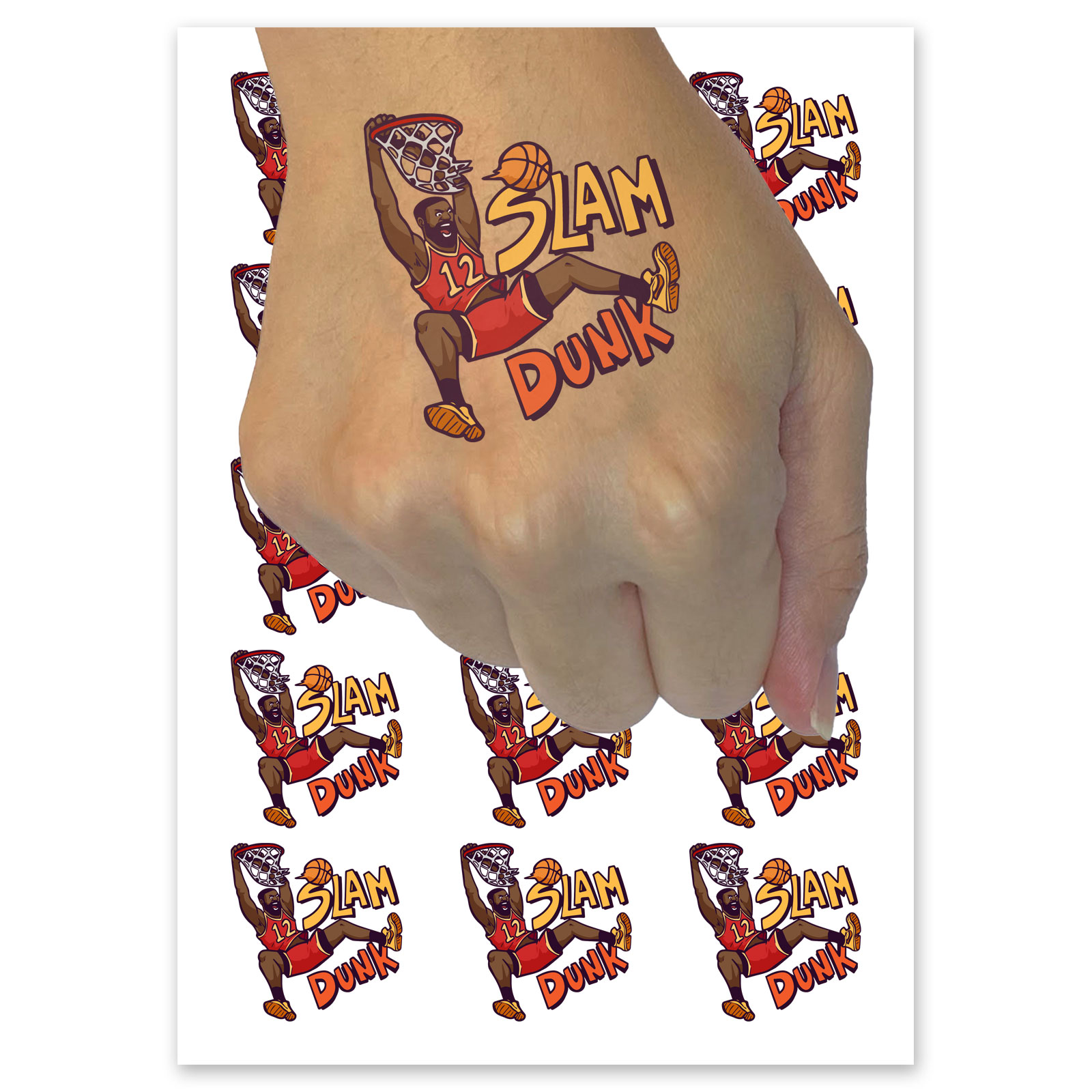 Slam Dunk Basketball Player Sports Temporary Tattoo Water Resistant ...