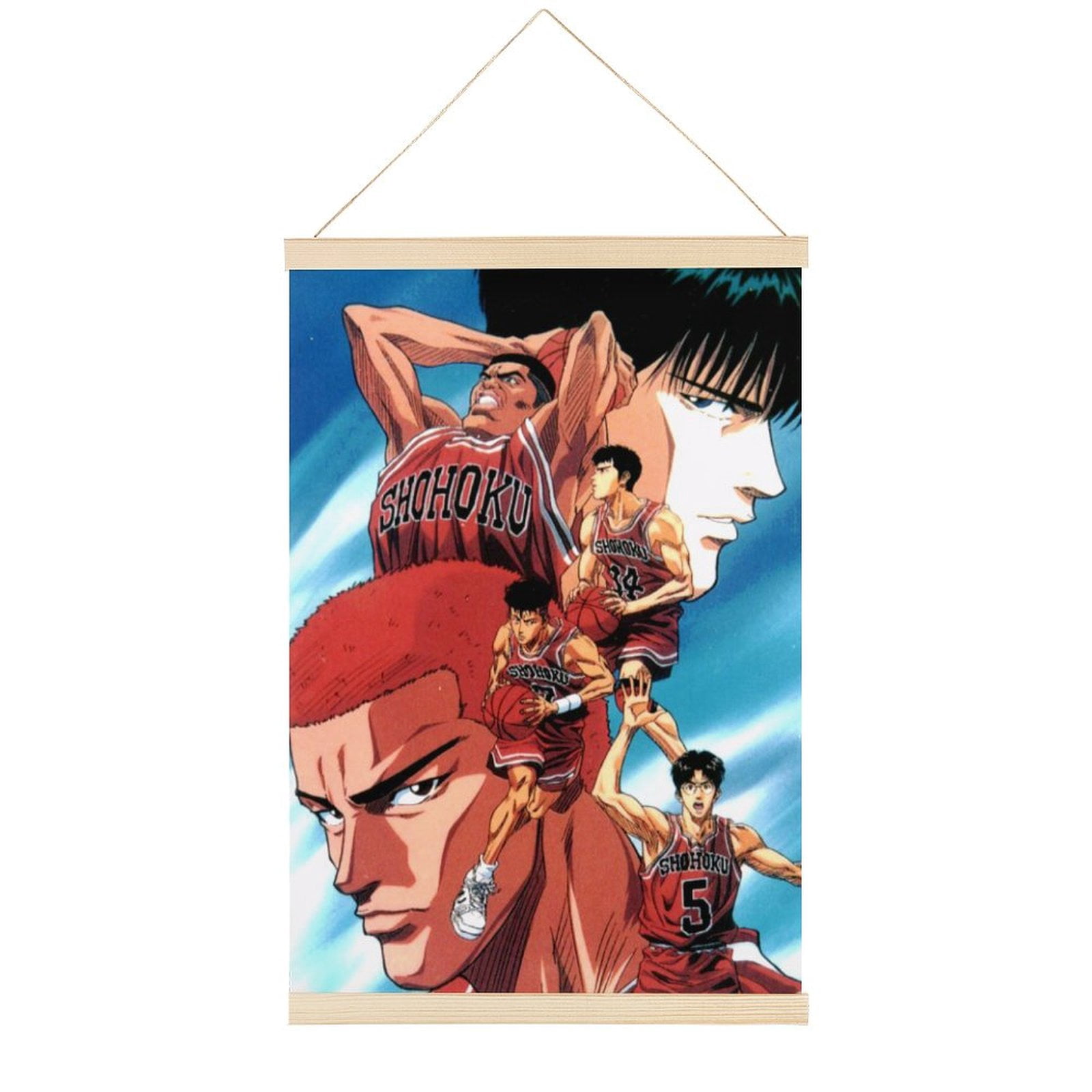 Slam Dunk Poster, Wooden Magnet Suction Frame Hanging Painting, Wall ...