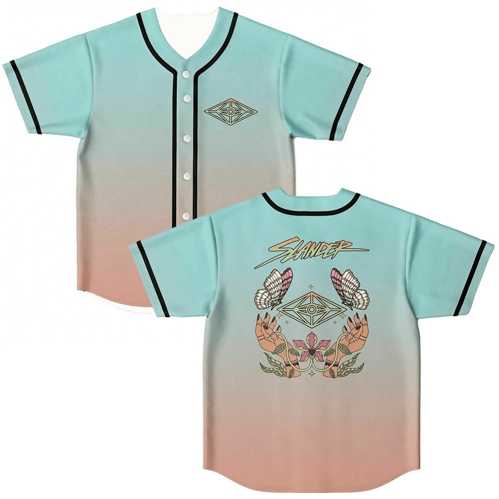 Slander Merch Baseball Jersey Unisex Fashion Cool V-neck Button Short ...