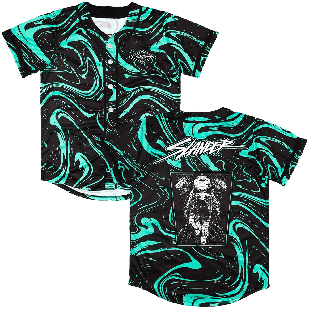 Slander Merch Spaceman Baseball Jersey Tops V-Neck Short Sleeve Shirts ...