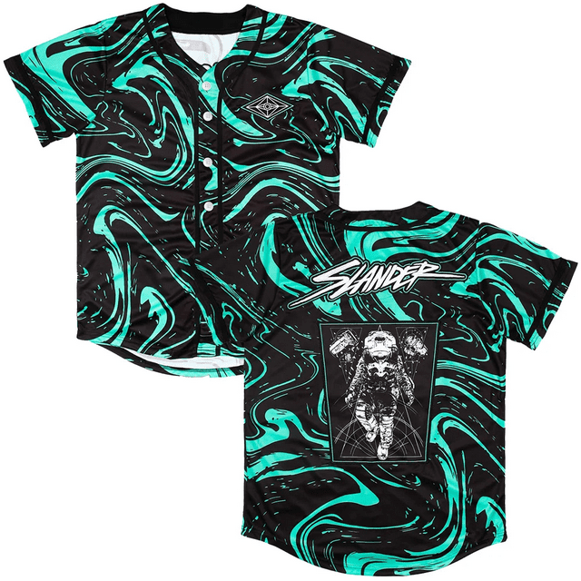 Slander Merch Spaceman Baseball Jersey Tops V-Neck Short Sleeve Shirts ...