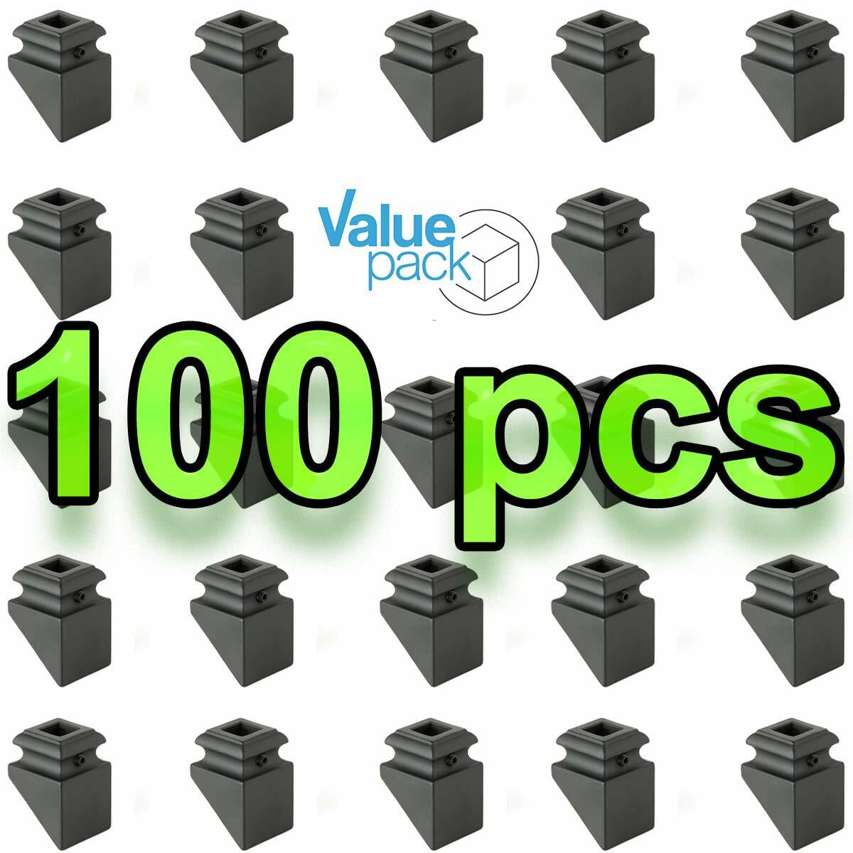 Slant/Angled Shoes for 1/2" Iron Baluster (100-Pack) With Screw (Satin ...