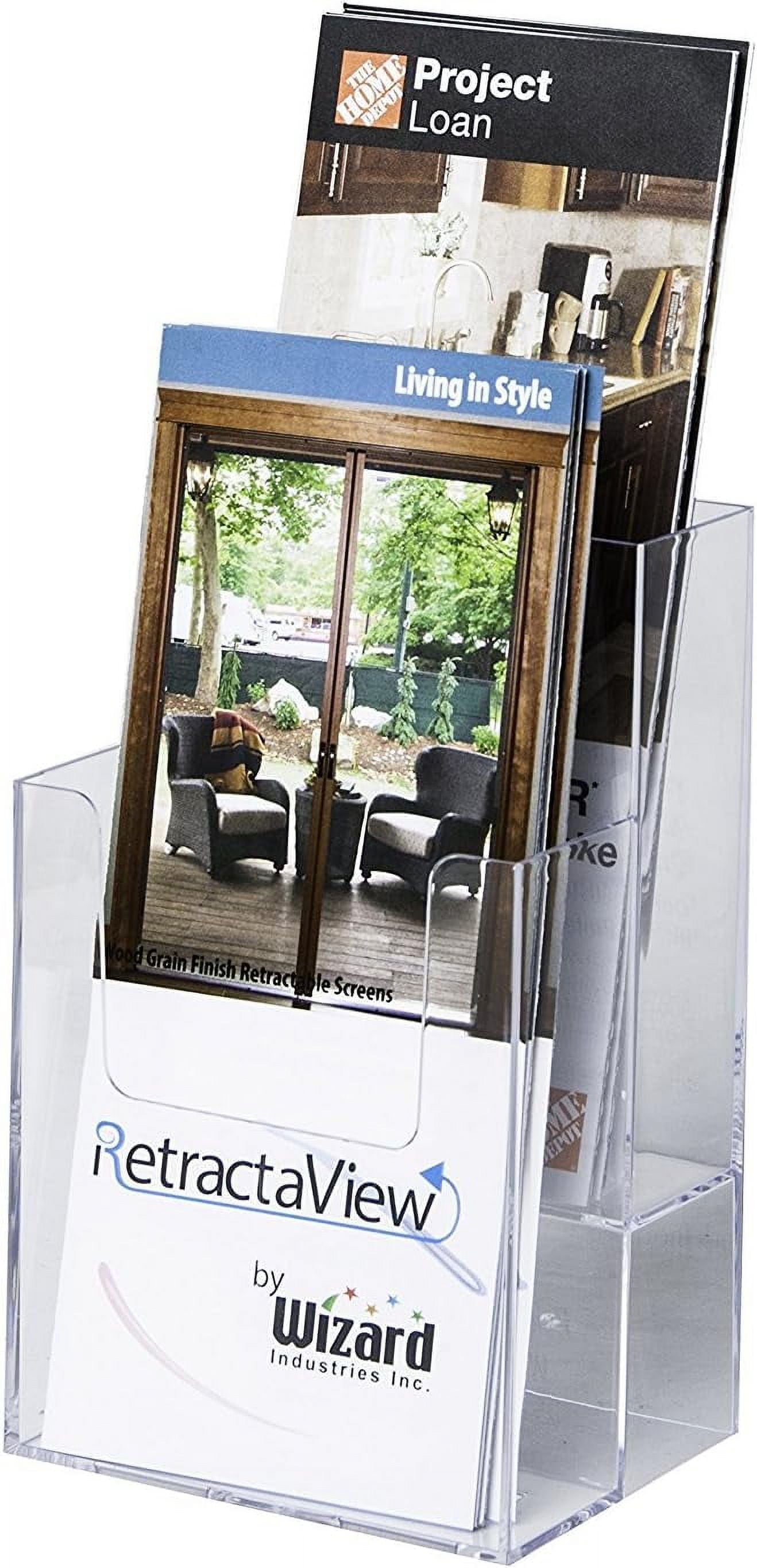 - Slant Back 2 Tier Trifold Brochure Display - Plastic Literature ...