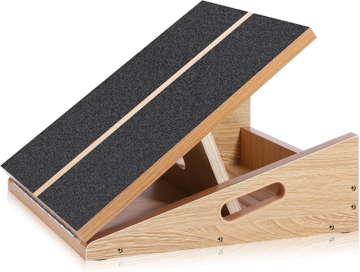 Slant Board for Calf Stretching, Adjustable Wooden Calf Stretcher ...