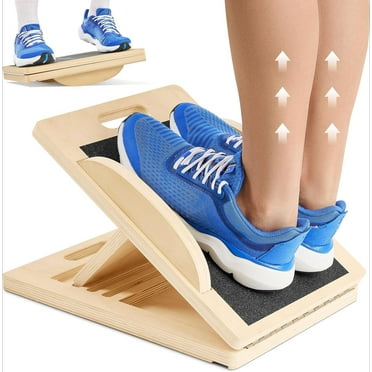 Navaris Slant Board Calf Stretcher - Adjustable Wood Incline Board for ...