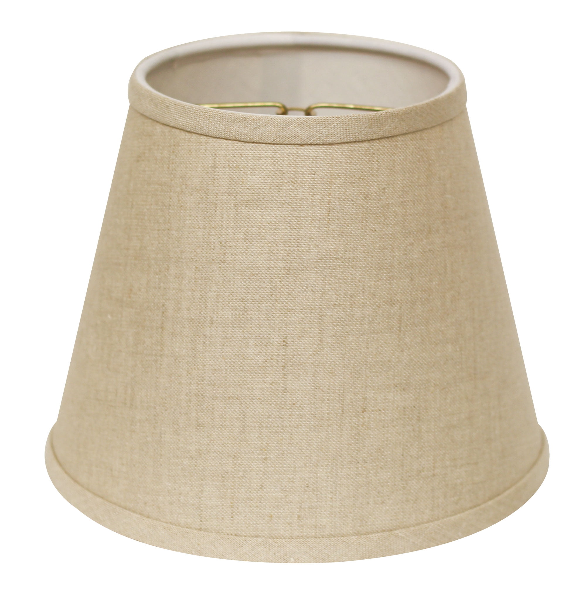 Slant Empire Hardback Lampshade - Heather Gray Linen, 5" Top x 8 ...