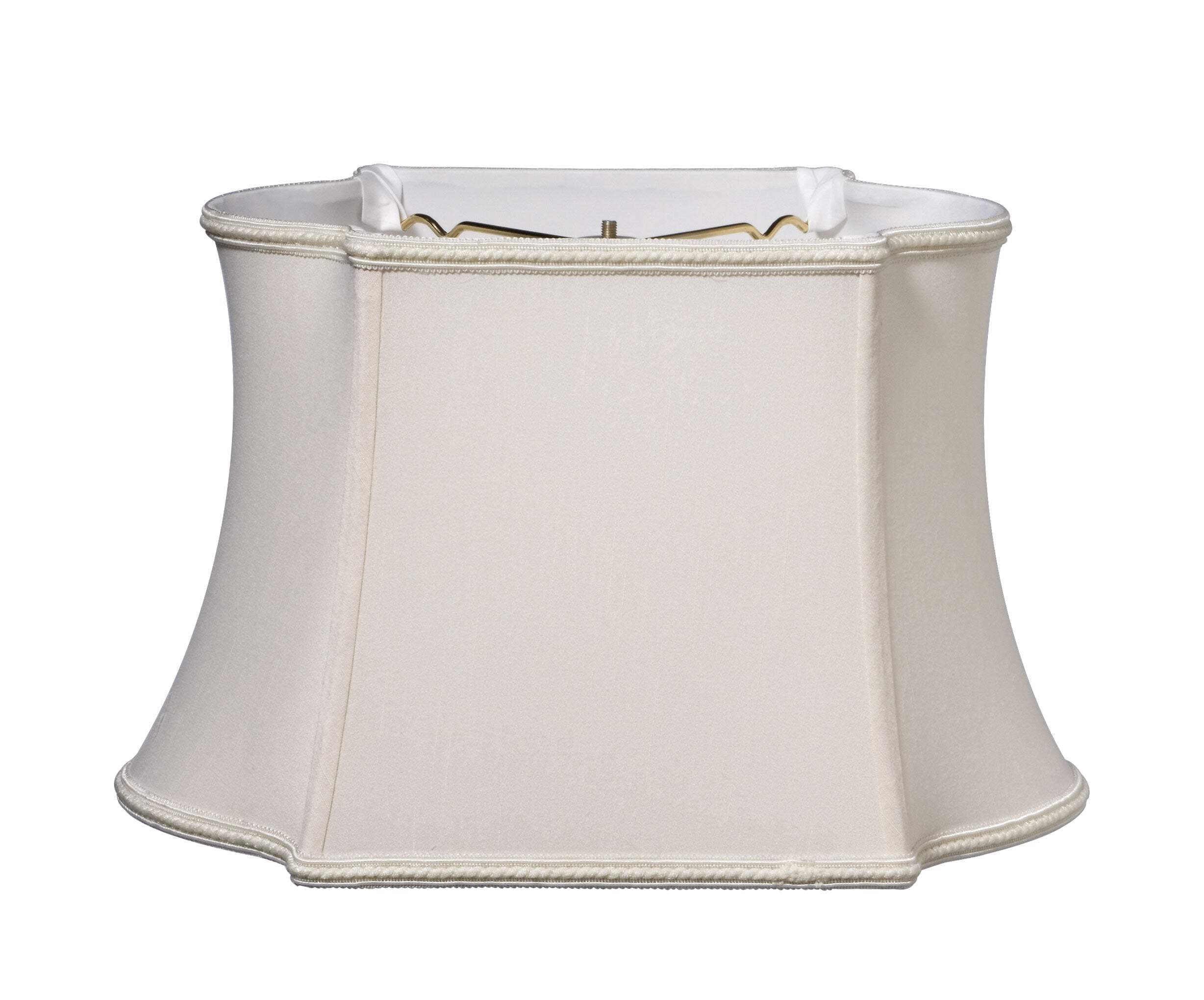 Slant Fancy Oblong Softback Lampshade With Washer Fitter, Cream Cream ...